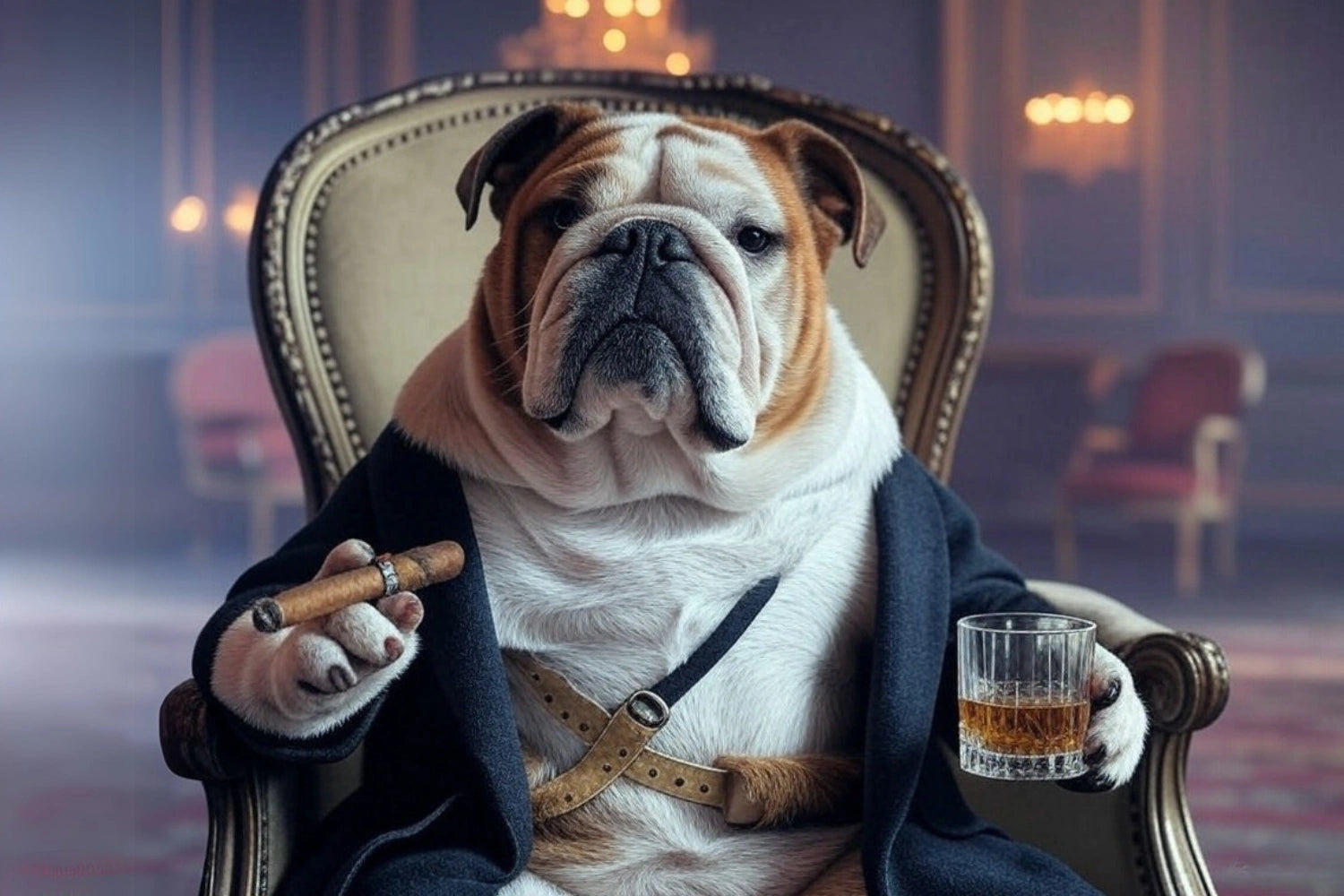 Gentleman Bulldog in Tuxedo | Classy Decor – Wall Of Art Studio